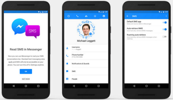 Facebook Messenger Bisa Kirim dan Terima SMS | Telset