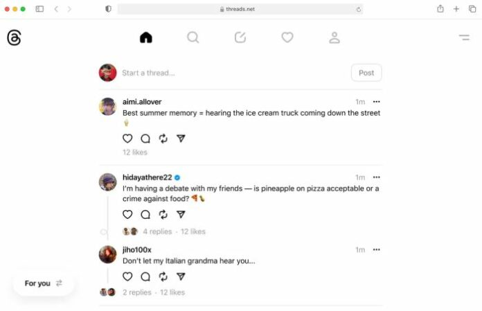 Resmi Diluncurkan, Ini Tampilan Meta Threads versi Web | Telset
