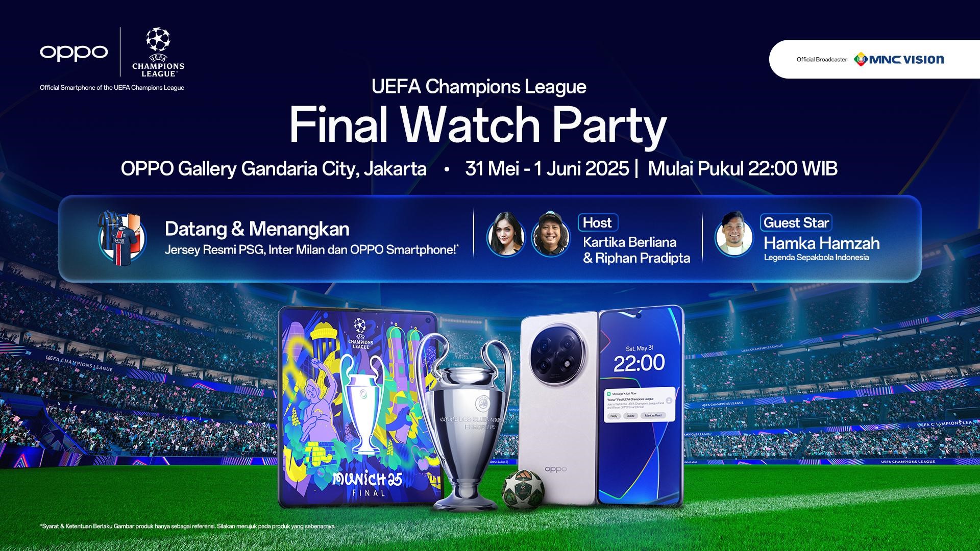 OPPO Gelar Nobar Final UEFA Champions League 2025 di Jakarta dan Bali ...
