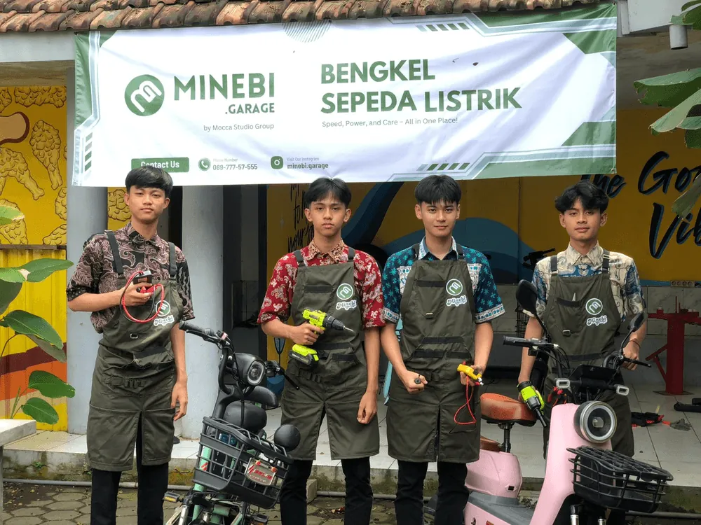 Mocca Studio Akuisisi Minebi Garage, Bengkel Sepeda Listrik di Malang ...
