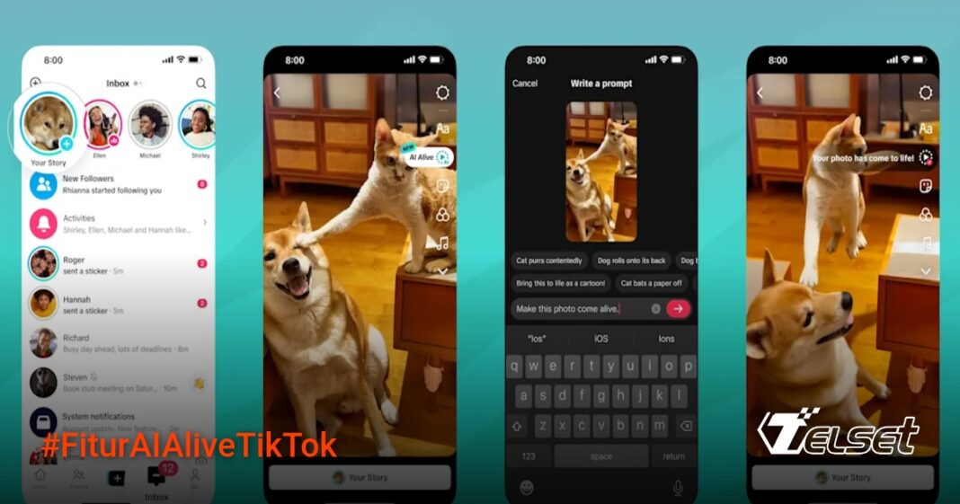 TikTok Luncurkan Fitur AI Alive, Ubah Foto Jadi Video Animasi | Telset